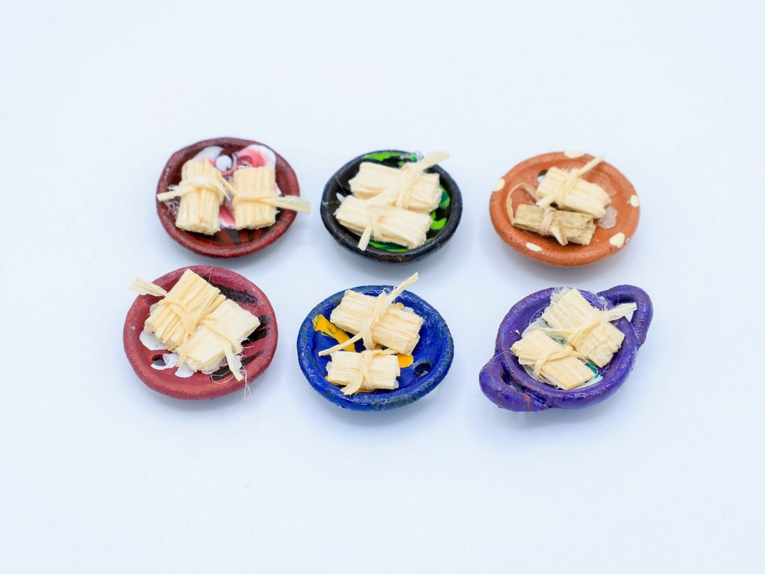 Super Mini Tamale Plate Altar Food Dia De Los Muertos, Miniature ...