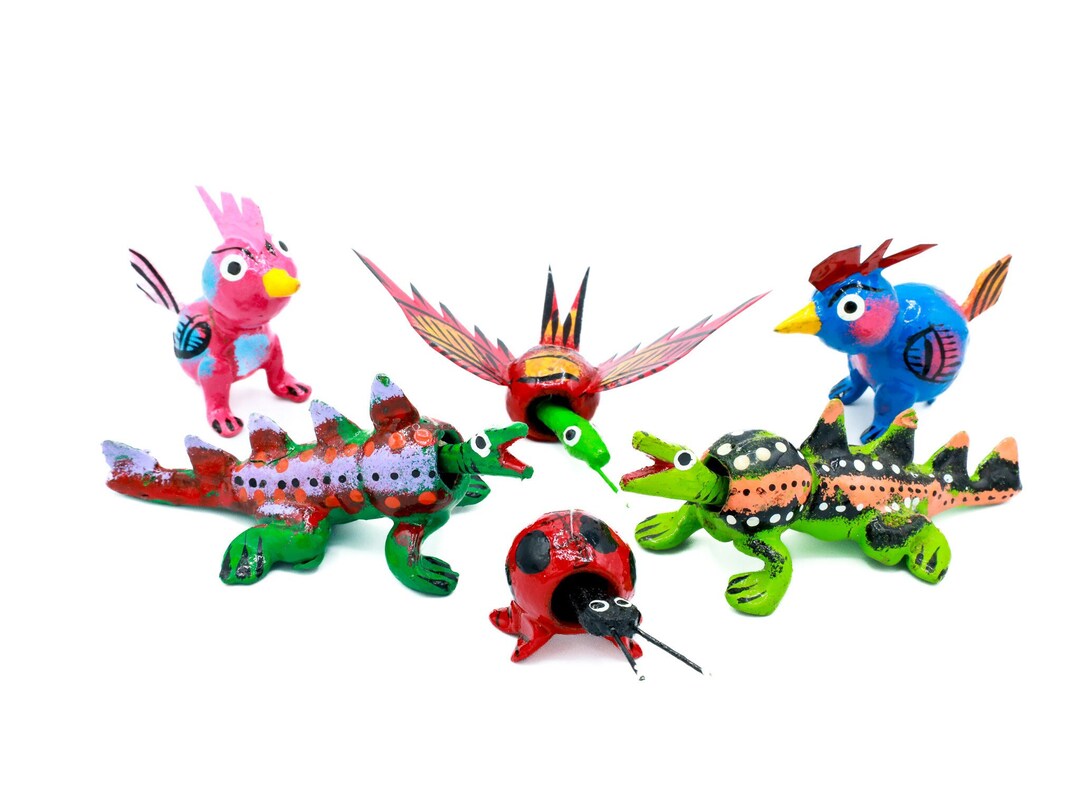 Miniature Mexican Bobblehead Alebrijes Monitos Figurines - Etsy