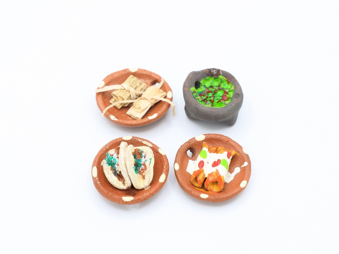 Super Mini Miniature Altar Food Dia De Los Muerto Decor, Mexican Food ...