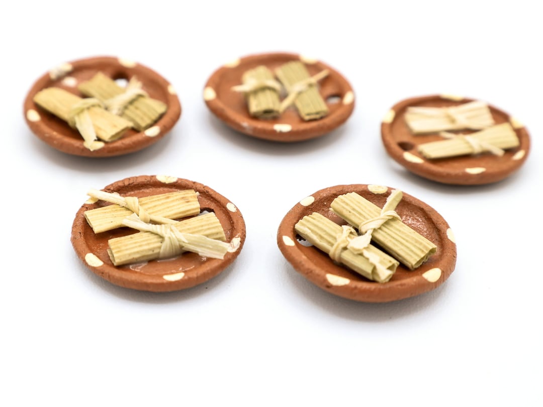 Mini Tamale Plate Miniature Altar Food Dia De Los Muerto Decor, Mexican ...