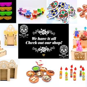 Papel Picado Mini Decorative Paper, Day of the Dead Miniature Lace ...