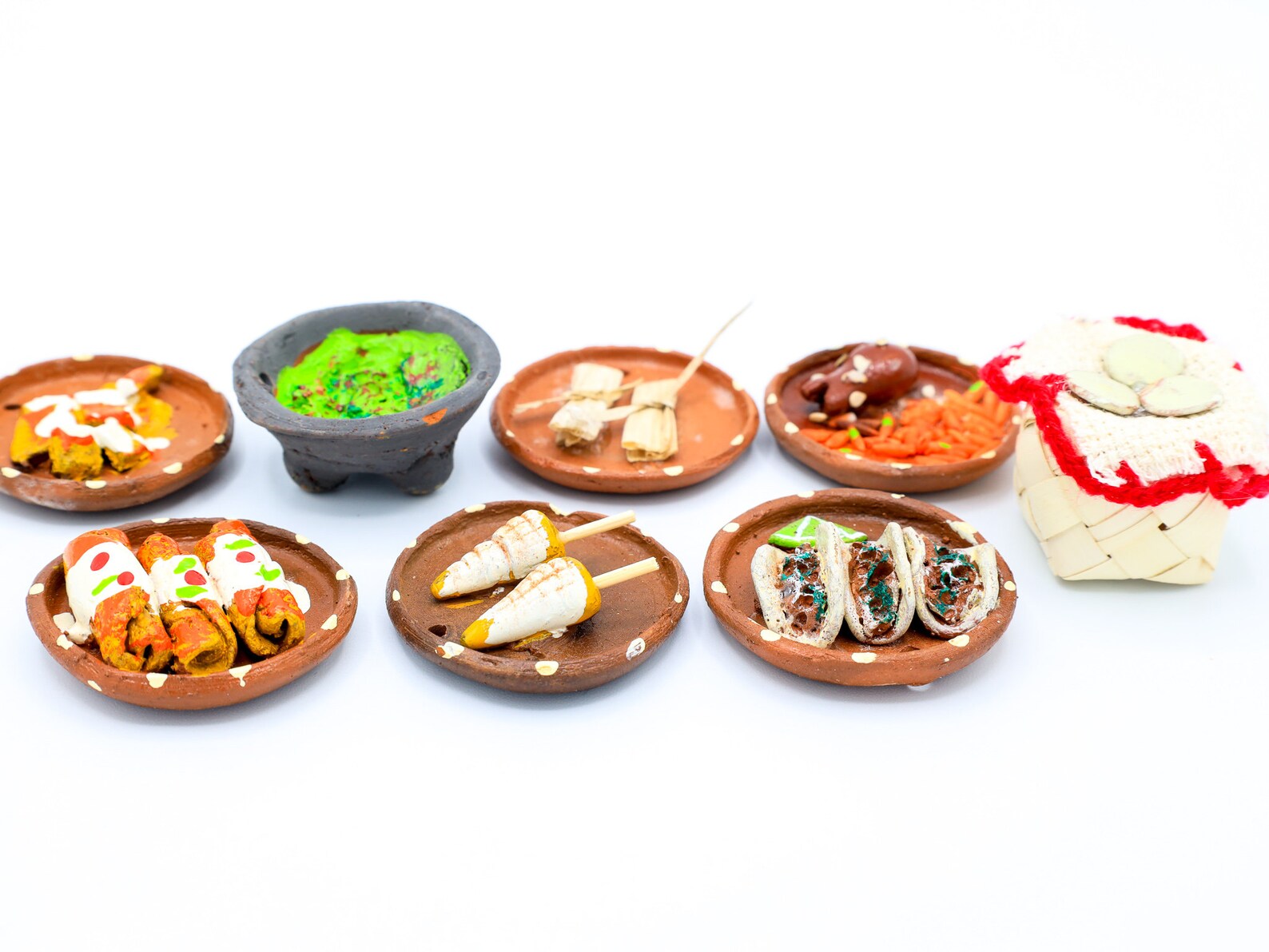 Miniature Altar Food Dia De Los Muerto Decor, Mexican Food Comida, Day ...