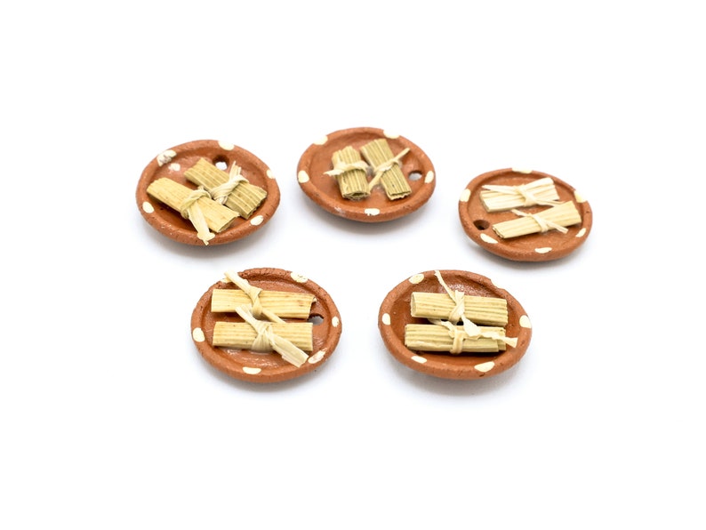 Mini Tamale Plate Miniature Altar Food Dia De Los Muerto Decor, Mexican ...