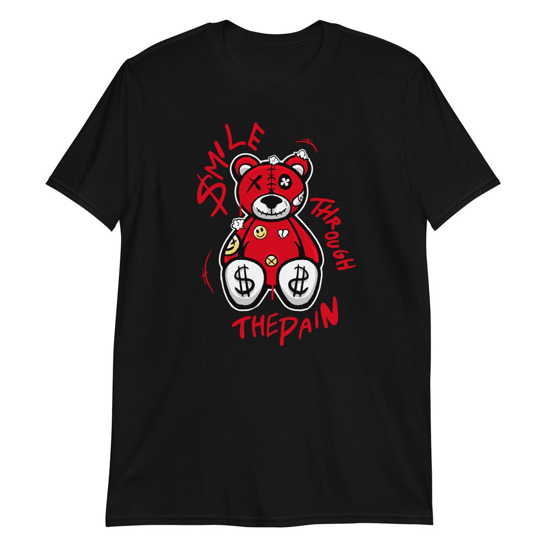 Hurt Teddy Bear Smile Through the Pain - Unisex T-shirt - Etsy