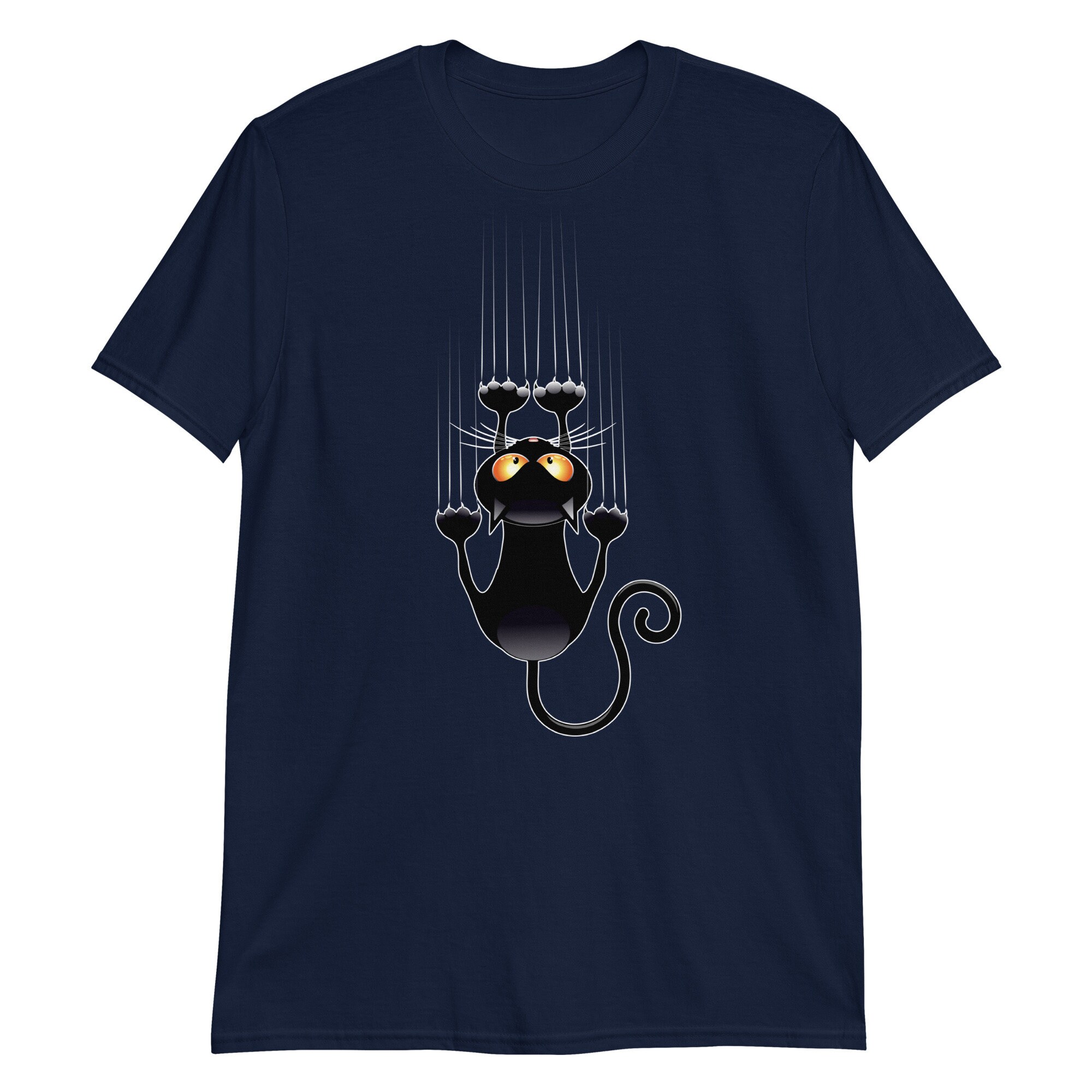 Funny Cat Hanging Falling Ripped off Shirt - Unisex T-shirt - Etsy