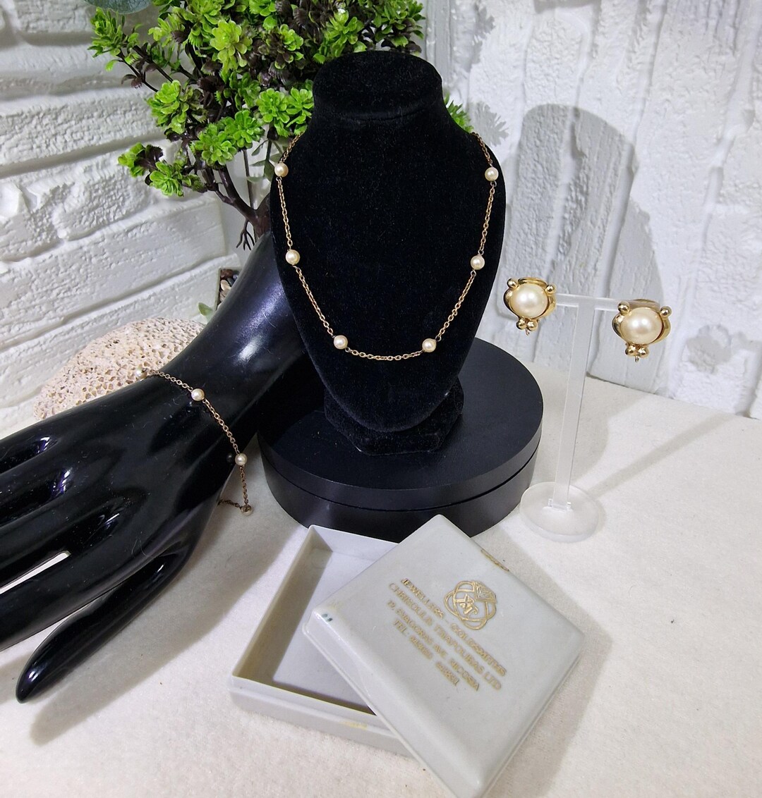 Rare Vintage Gold-plated Sterling Silver Jewelry Set | S.A. of Mallorca ...