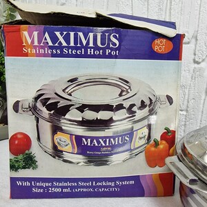 Vintage Maximus Stainless Steel Hot Pot - 2500ml, Original Box, NOS - Etsy