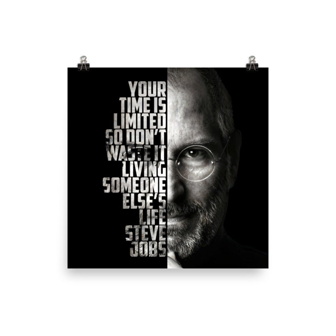 Steve Jobs Time is Limited Poster - Etsy