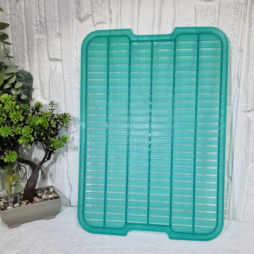 Vintage Tupperware Teal Drip Tray Rack 1892B-2 | Retro Plastic Drying ...