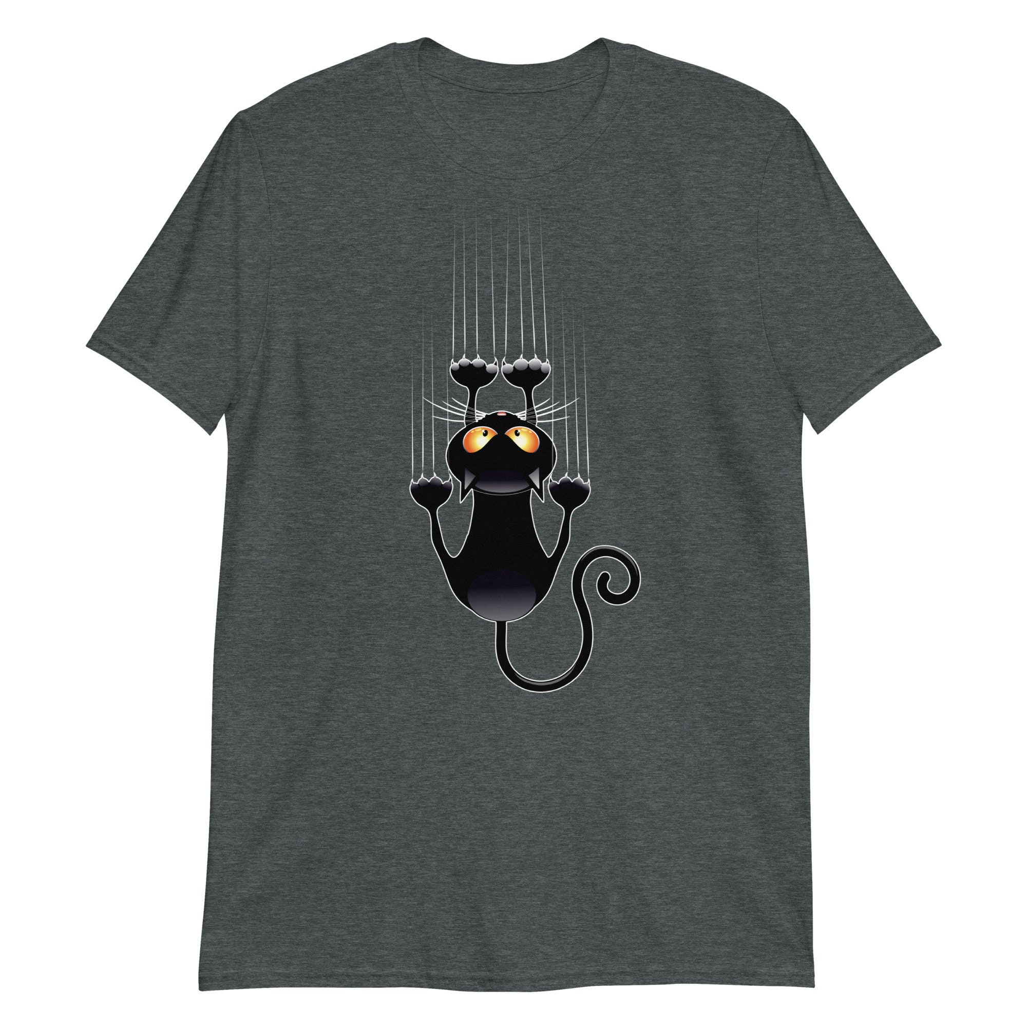 Funny Cat Hanging Falling Ripped off Shirt - Unisex T-shirt - Etsy