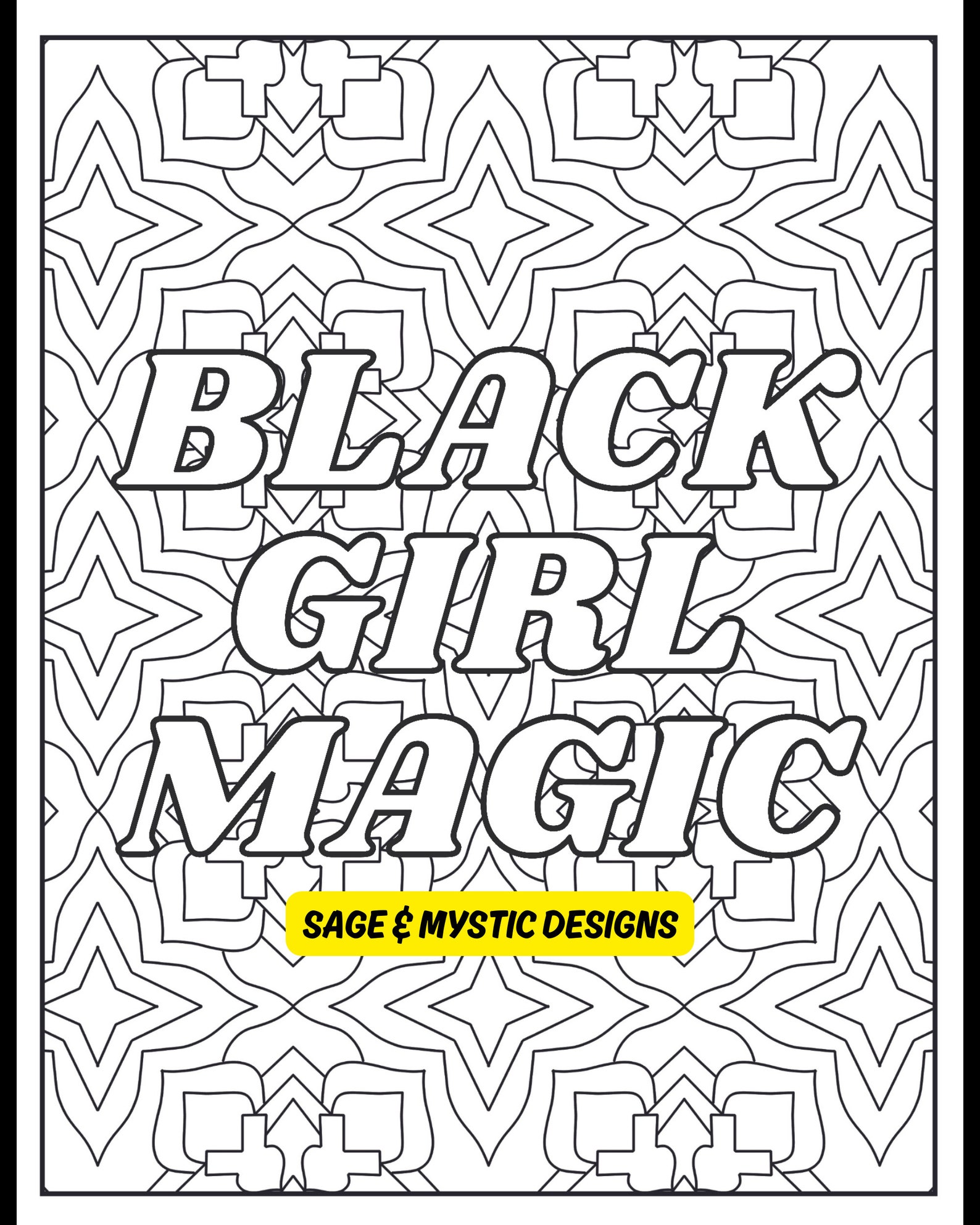 Black Girl Magic Mandala Coloring Page PDF Black History Month Coloring ...