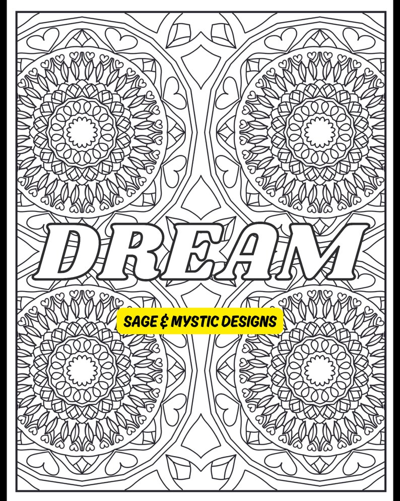 Dream Mandala Coloring Page PDF | Black History Month Coloring Page ...