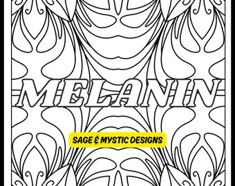 Black Power Magic Mandala Coloring Page PDF | Black History Month ...