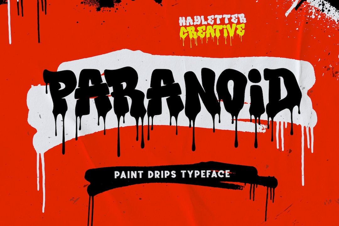 Graffiti Font Paranoid Graffiti Alphabet Dripping Font Graffiti Letter ...
