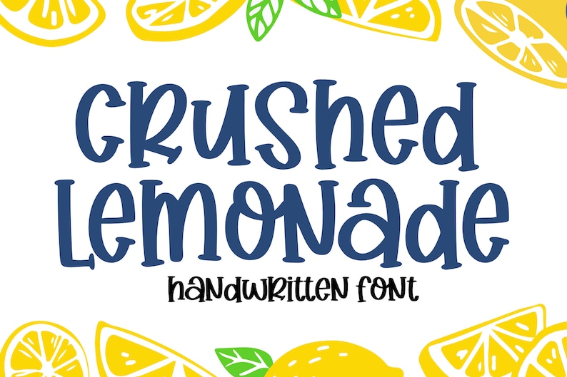 Crushed Lemonade Font Kid Crafty Font Cute Font, Procreate Font, Cricut ...
