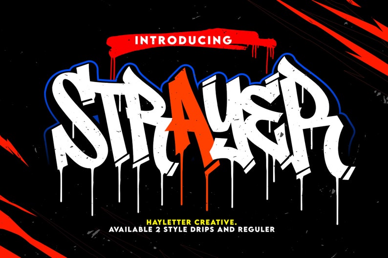 Graffiti Font Strayer Graffiti Alphabet Dripping Font Graffiti Letter ...