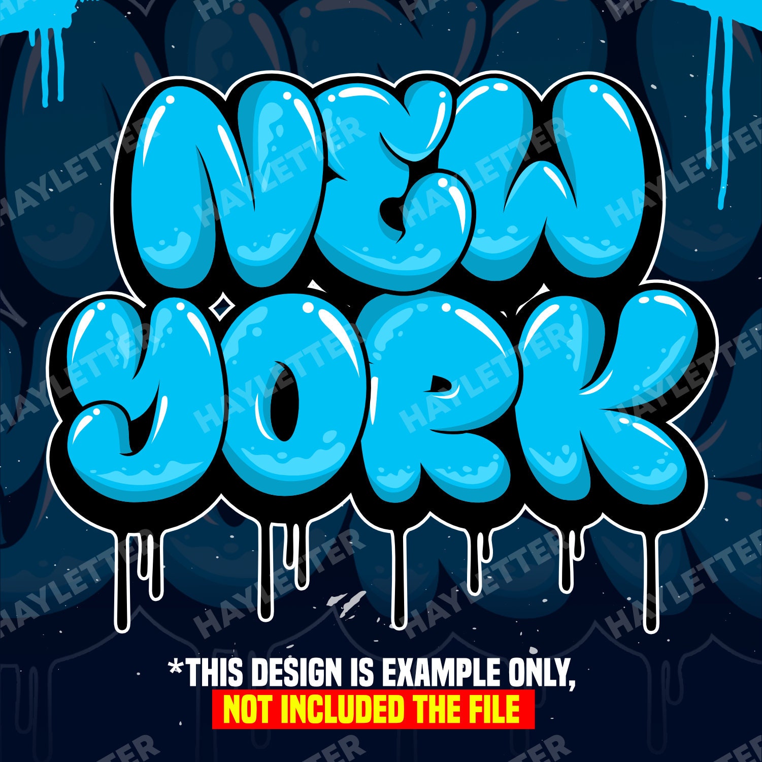Blue Graffiti Bubble Alphabet: Dripping Font (EPS, SVG, PDF) - Etsy