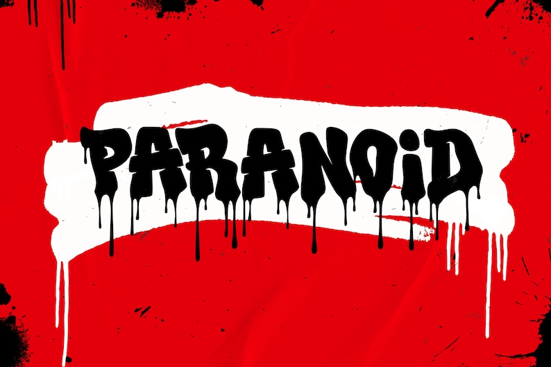 Graffiti Font Paranoid Graffiti Alphabet Dripping Font Graffiti Letter ...
