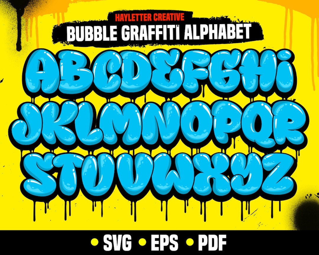 Graffiti Alphabet Blue Color, Graffiti Letters, Dripping Graffiti ...