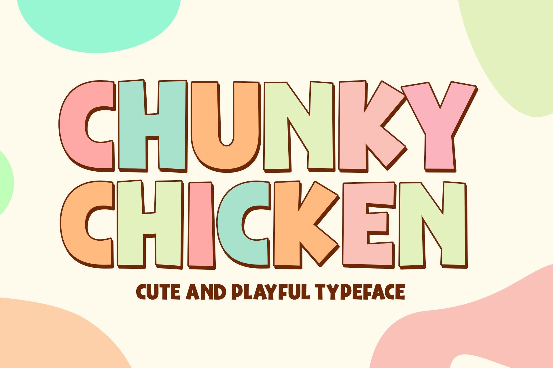 Chunky Chicken Font Cute Crafty Font, Display Font, Bold Font ...