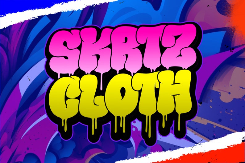 Graffiti Font Krazr Bubble Font, Procreate Font, Cricut Fonts, Drips ...