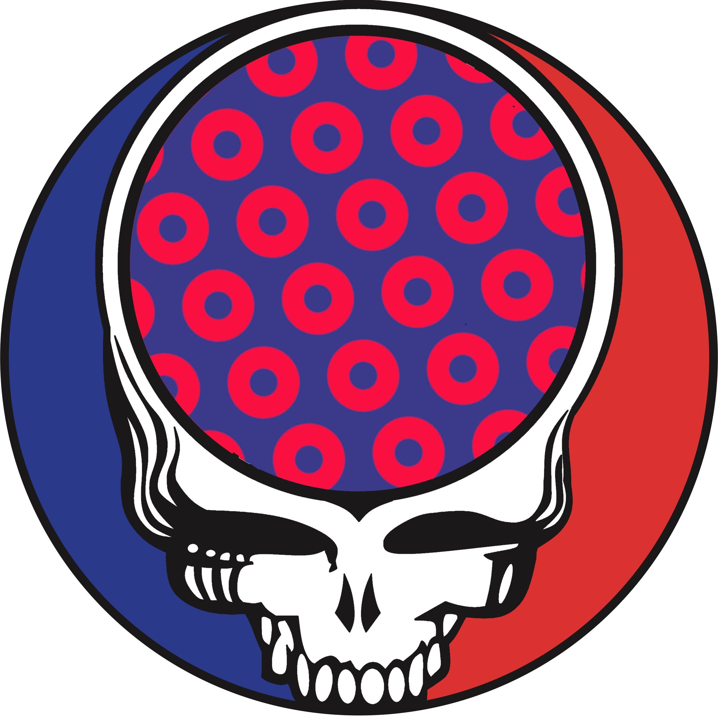Phish Donuts in Grateful Dead Steal Your Face Hoodie Sweatshirt - Etsy