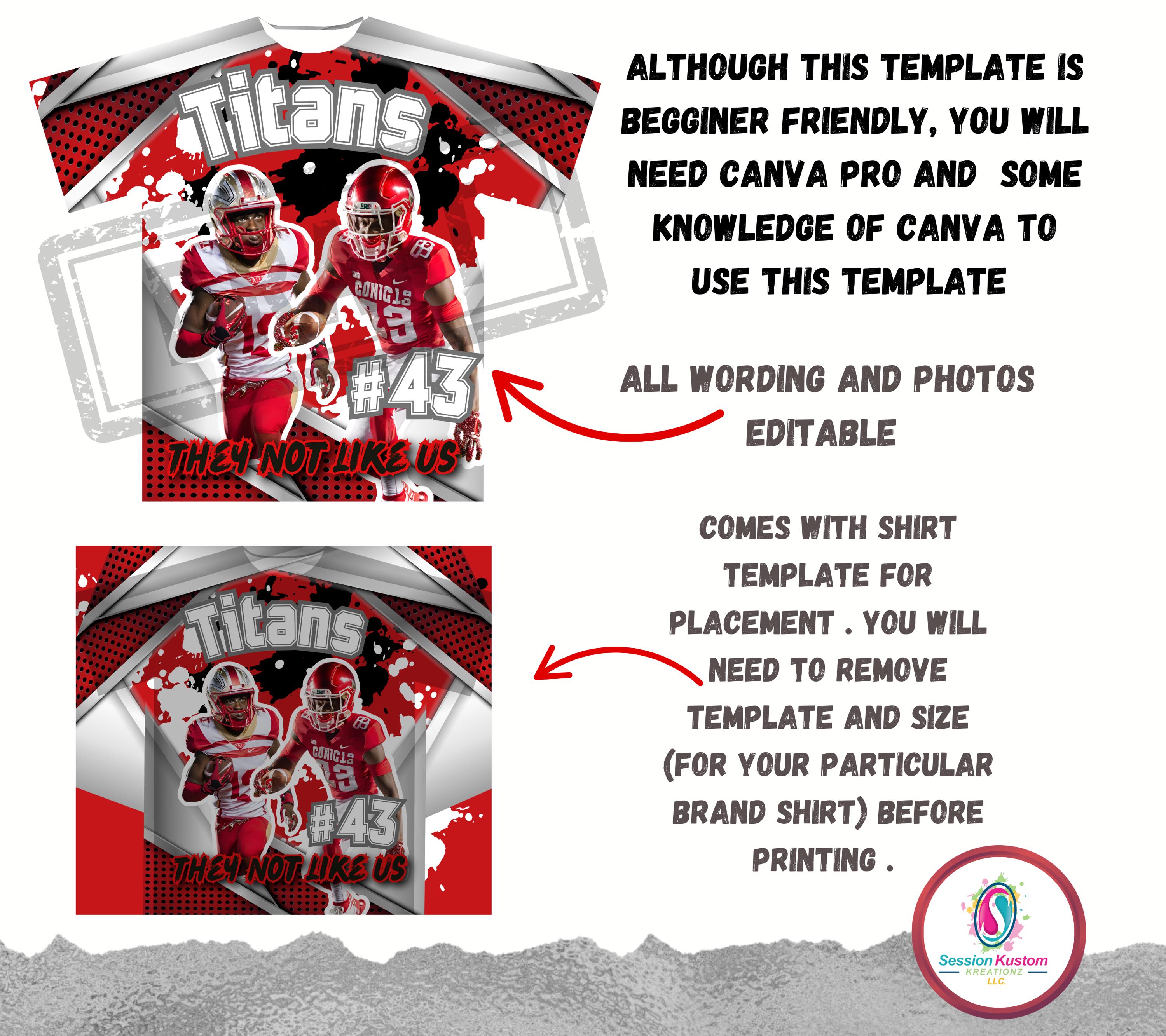 Football All Over T-shirt, CANVA TEMPLATE, Game Day, Homecoming ...