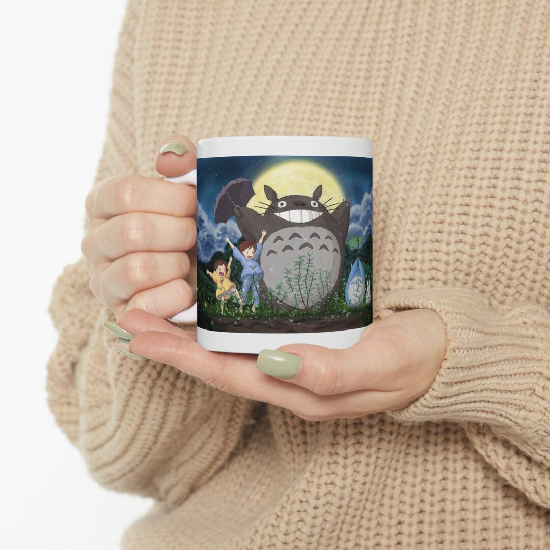 Whimsical Totoro Ceramic Mug, Cozy Tea or Coffee Cup, Gift for Studio ...