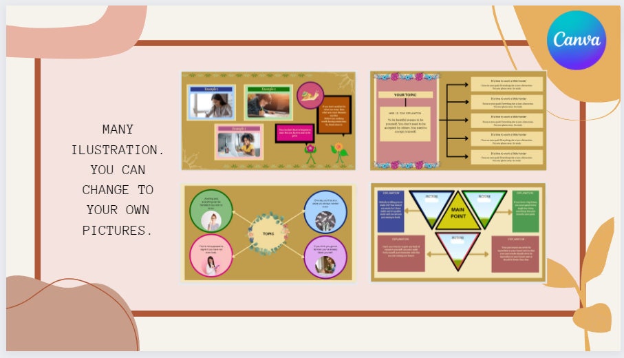 SLIDE TEMPLATE CANVA - Etsy