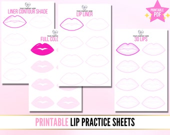 Lip Blush Worksheets - Etsy