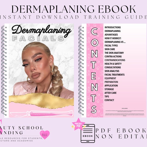Dermaplaning Ebook Training Manual Peach Fuzz Facial Pdf - Etsy