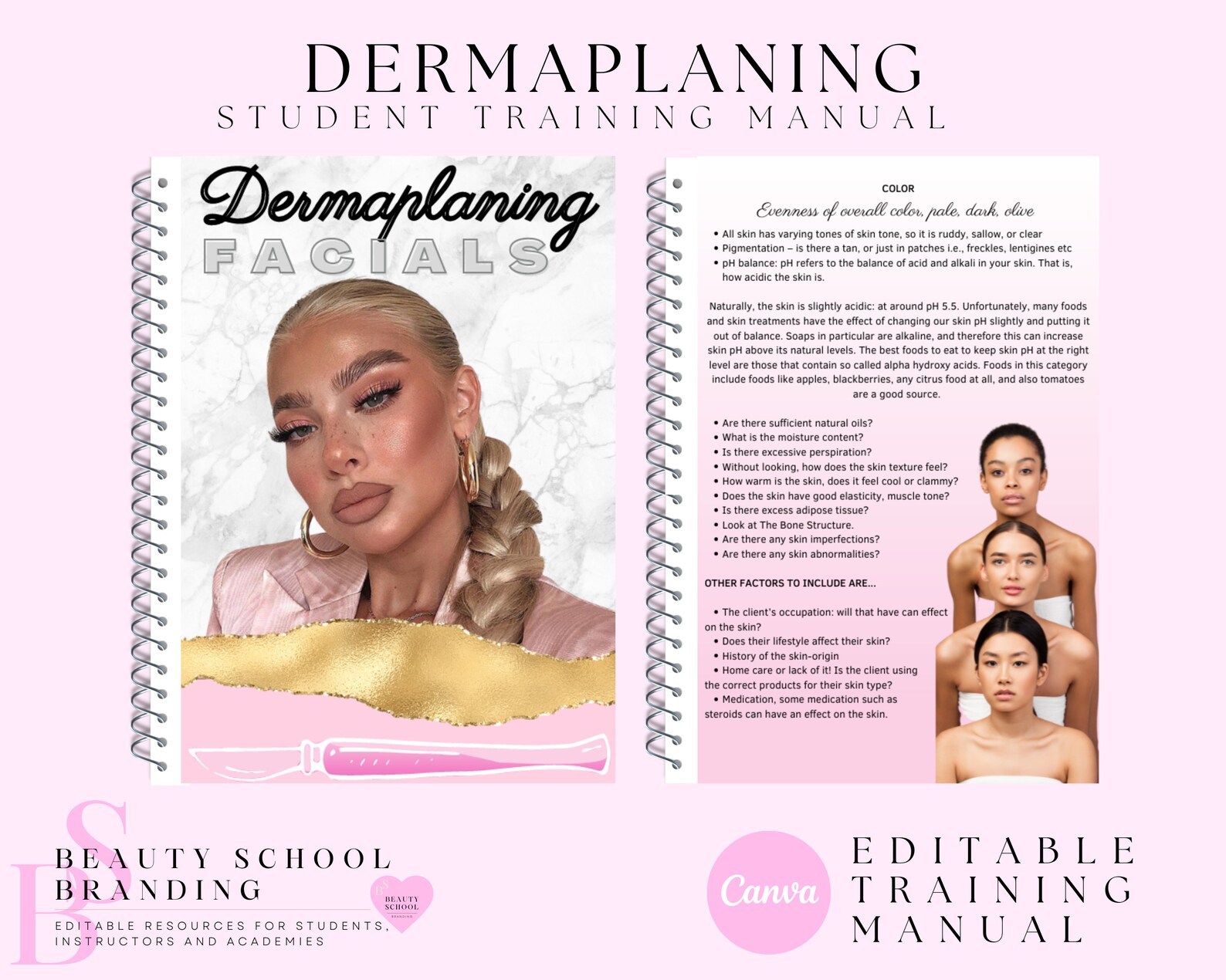 Editable Beauty Training Manuals Esthetician Training - Etsy