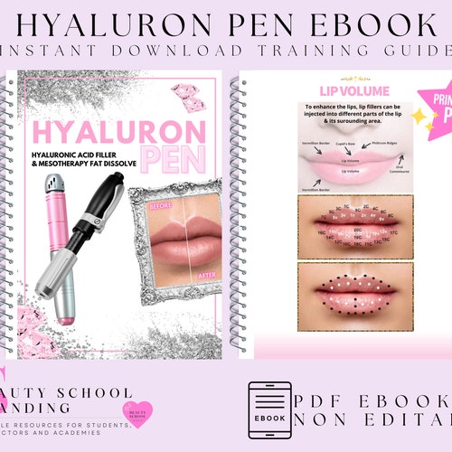 Hyaluron Pen Training Manual. PDF. Editable. Beauty Course - Etsy