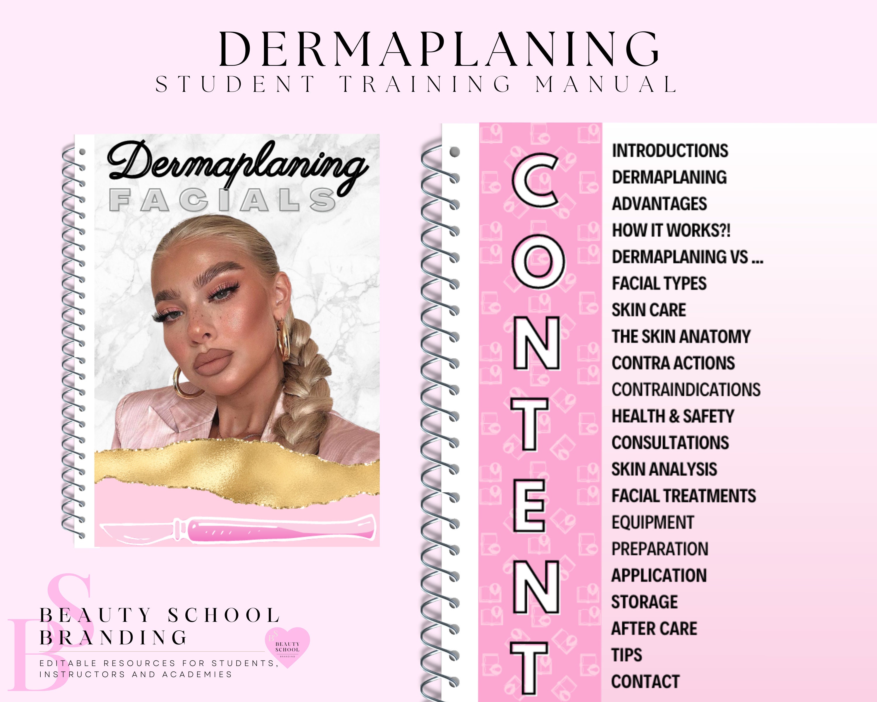 Editable Beauty Training Manuals Esthetician Training - Etsy