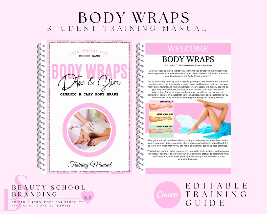 Body Wraps Training Manual, Body Wraps Training Guide, Body Wraps ...