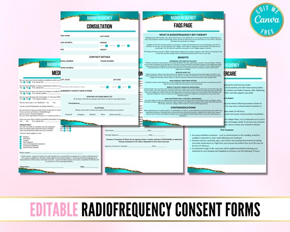 Radiofrequency Body Tightening Consent Forms Body Contouring - Etsy