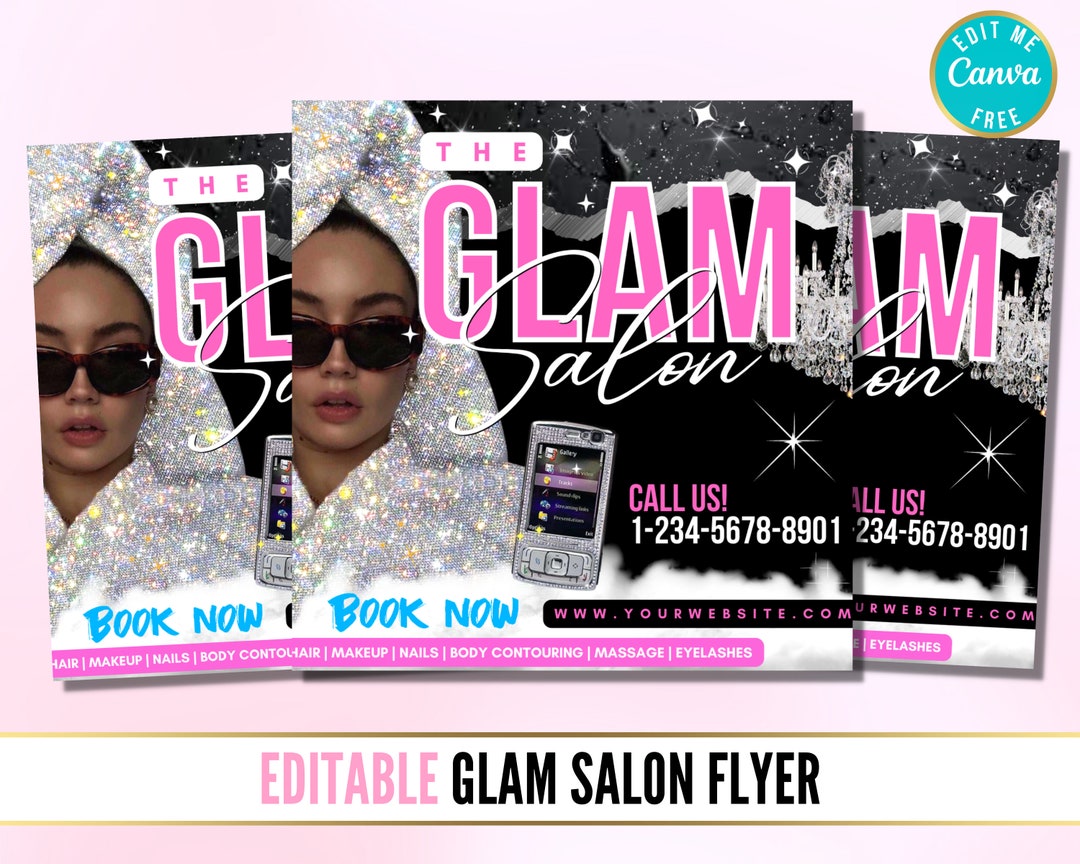 Glam Salon Flyer, Animated Beauty Flyer, Animated Esthetician Flyer ...