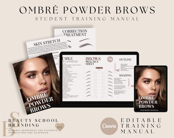 PMU Eyebrows Training Manual, Ombre, Powder Brows, Microblading ...