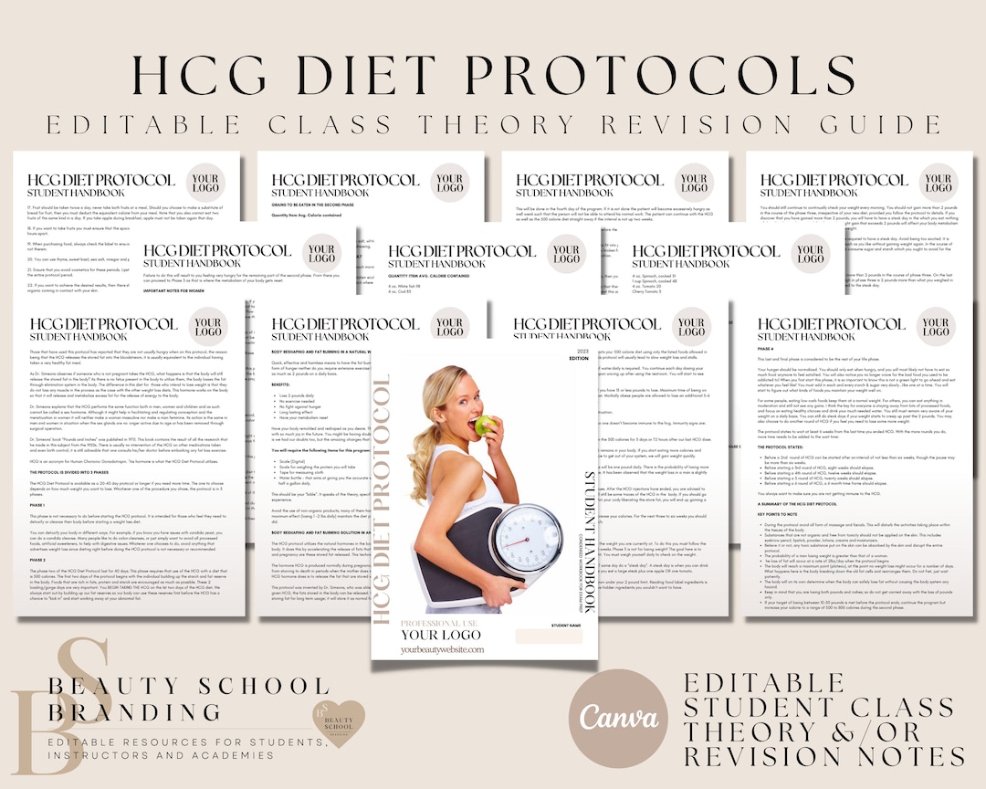 HCG Diet Weight Loss Information Sheets, Student Handout, Class Theory ...