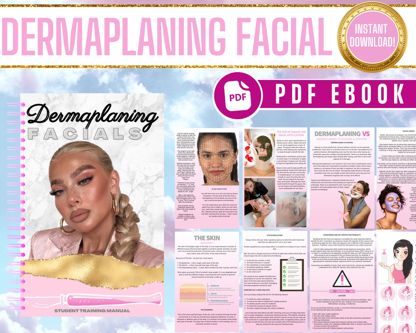 Dermaplaning Ebook Training Manual Peach Fuzz Facial PDF | Etsy