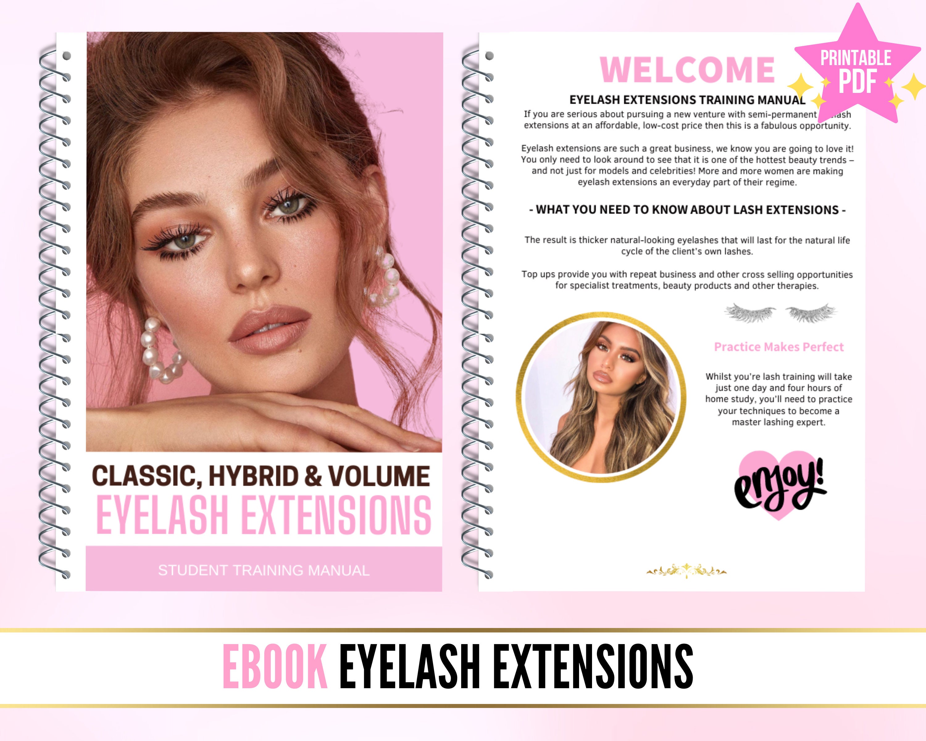 Lash Extensions Ebook Eyelash Extensions PDF Training Manual - Etsy