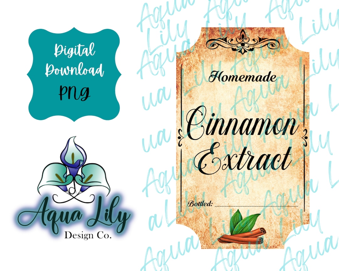 Cinnamon Extract Label, Printable Label, Write on Label, Extract Label ...