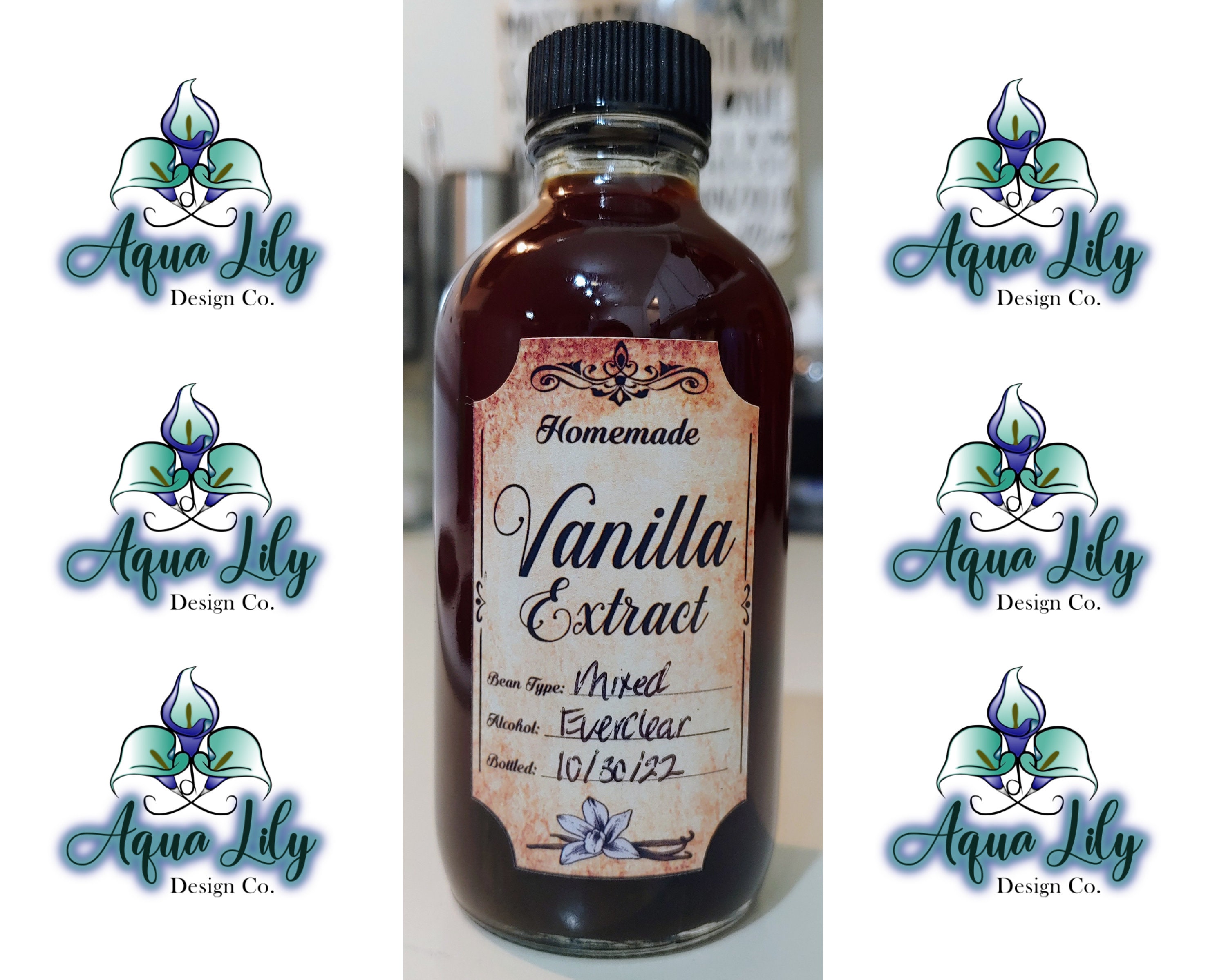 Vanilla Extract Label, Printable Label, Extract Label, Write on Label ...