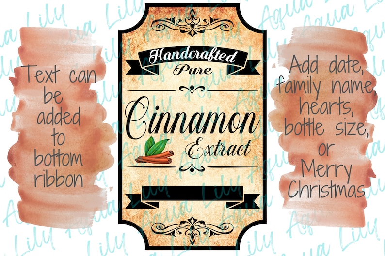 Cinnamon Extract Label, Printable Label, Extract Label, Vintage Label ...