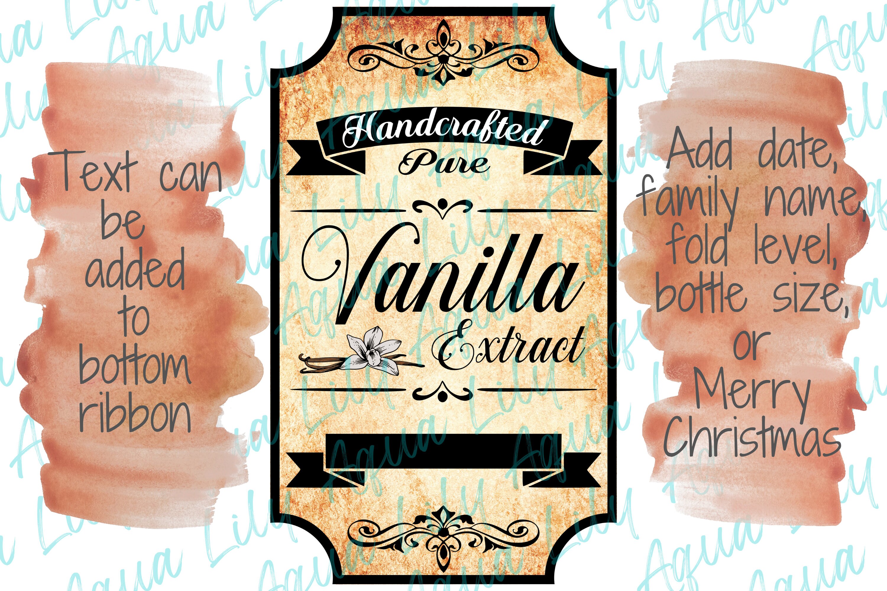 Vanilla Extract Label, Printable Label, Extract Label, Customize Label ...