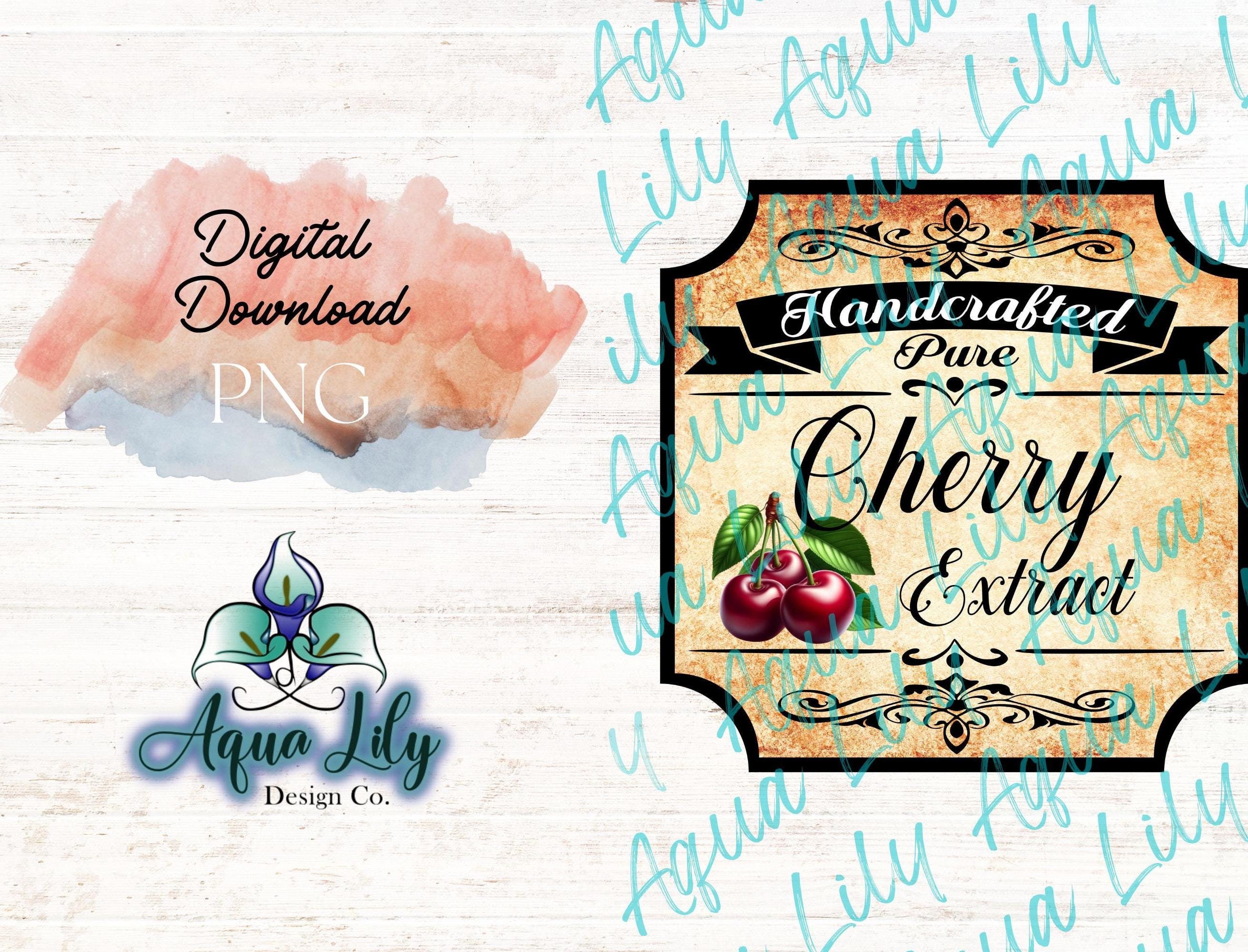 Cherry Extract Label, Printable Label, Extract Label, Vintage Label ...