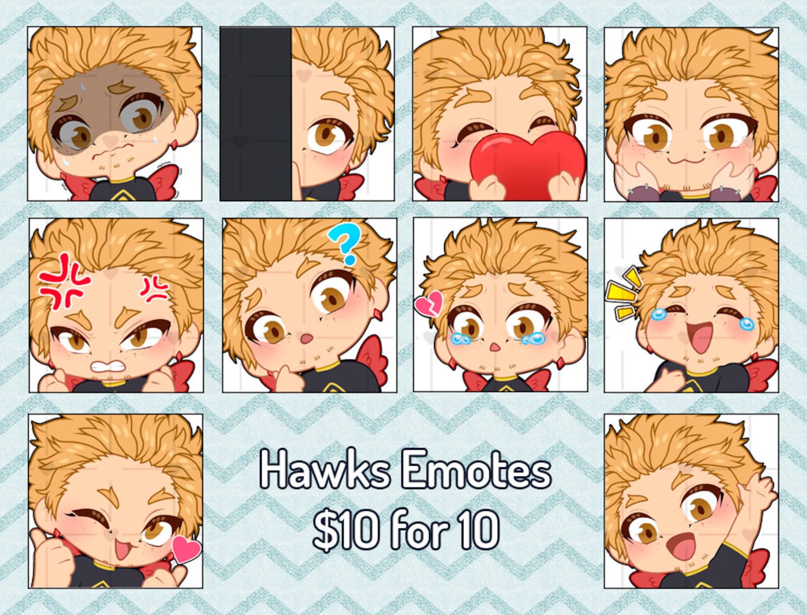 Hawks Discord Twitch Emotes Stickers - Etsy