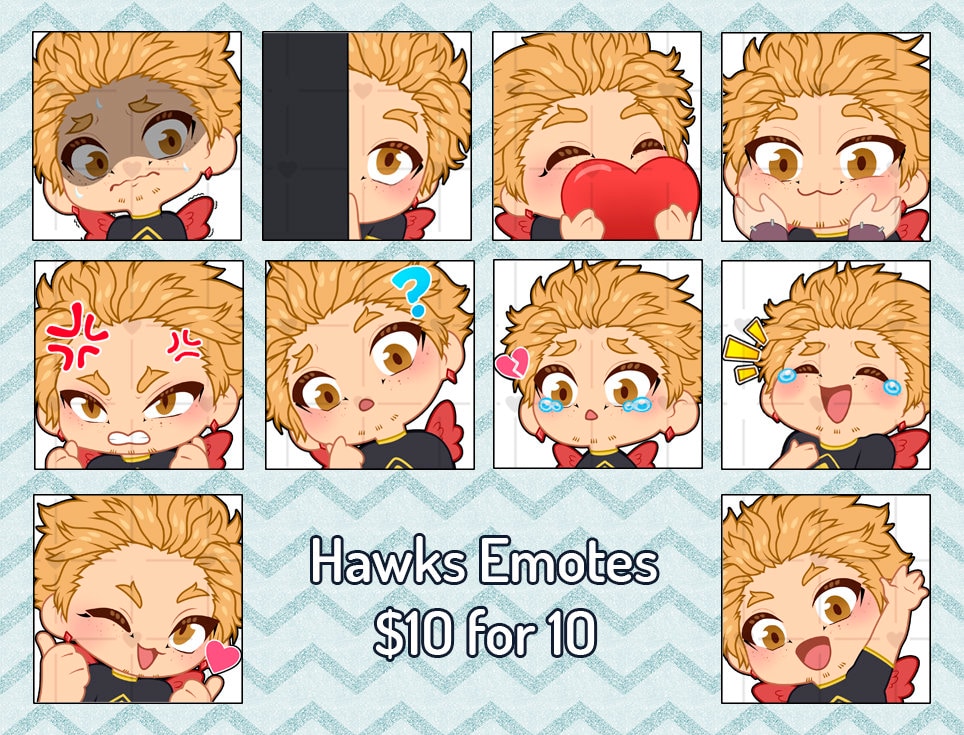 Hawks Discord Twitch Emotes Stickers - Etsy
