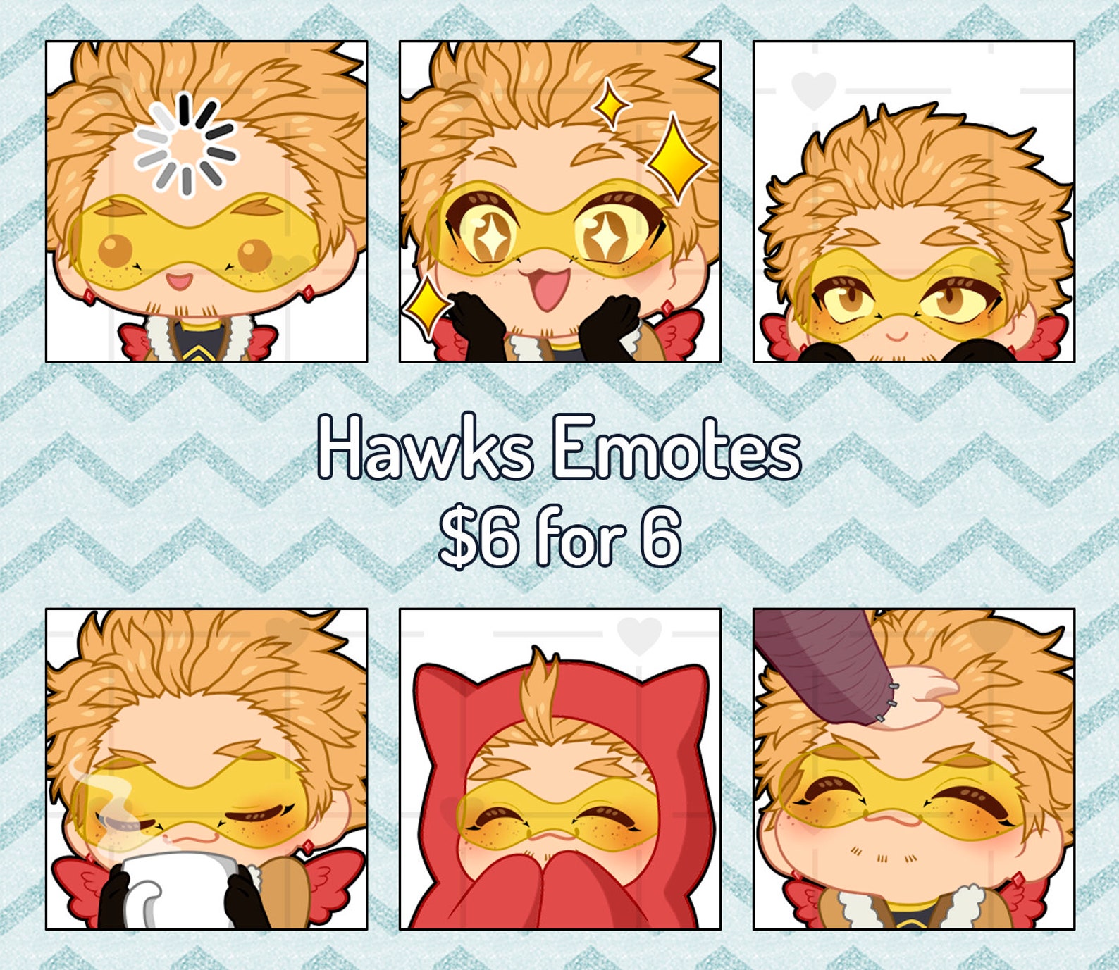 Hawks Discord Twitch Emotes + Stickers (part 2) - Etsy