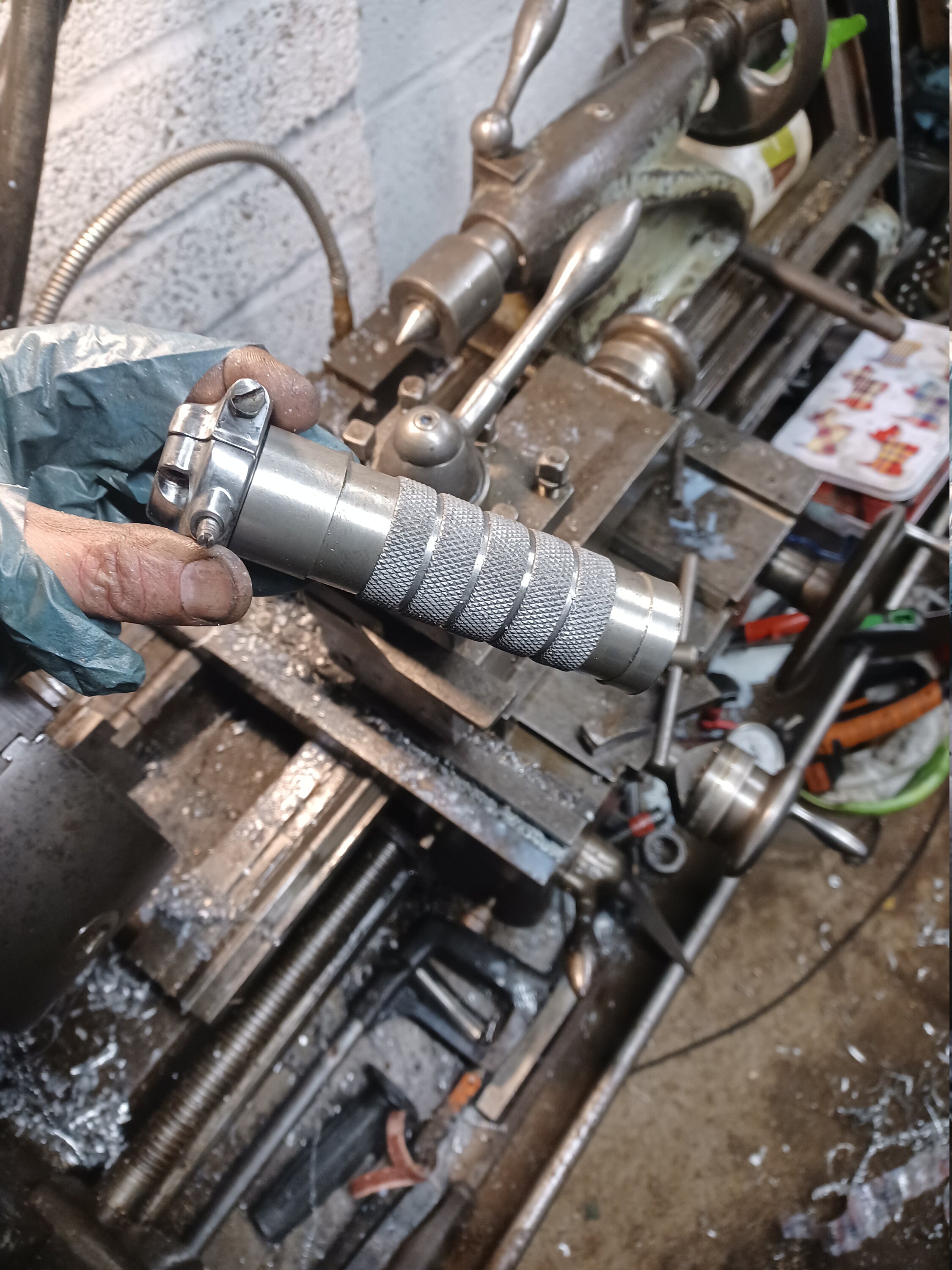 Custom Made Motorcycle Chopper Harley Throttle Grips Billet Aluminium ...